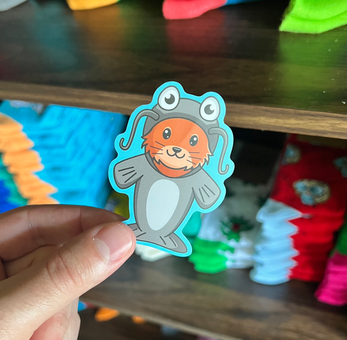 Cat Fish Sticker | Wright Foot