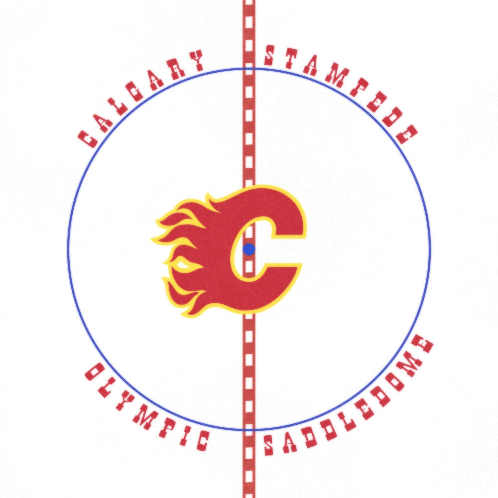 Calgary Flames 1994 Center Ice and Rink Layout | TheFaceoff.net
