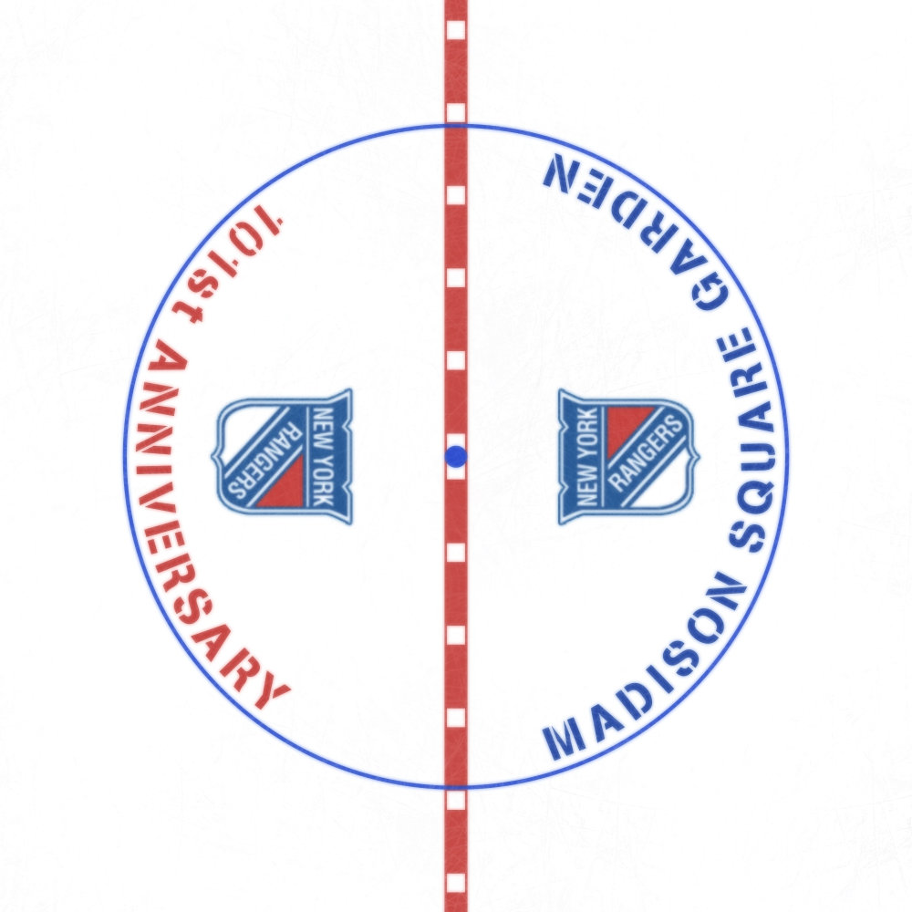 New York Rangers 1981 Playoffs Center Ice and Rink Layout | TheFaceoff.net