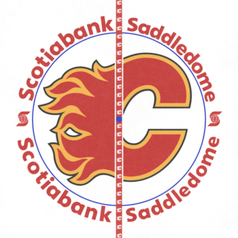 Calgary Flames 2019 Center Ice and Rink Layout | TheFaceoff.net