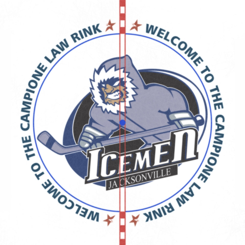 Jacksonville Icemen 2024 Center Ice and Rink Layout | TheFaceoff.net