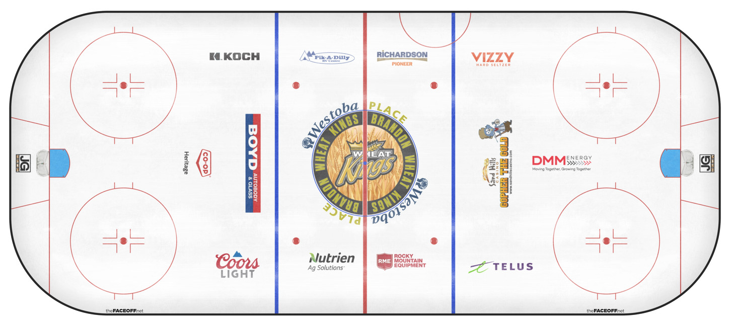 Brandon Wheat Kings 2023 Center Ice and Rink Layout | TheFaceoff.net
