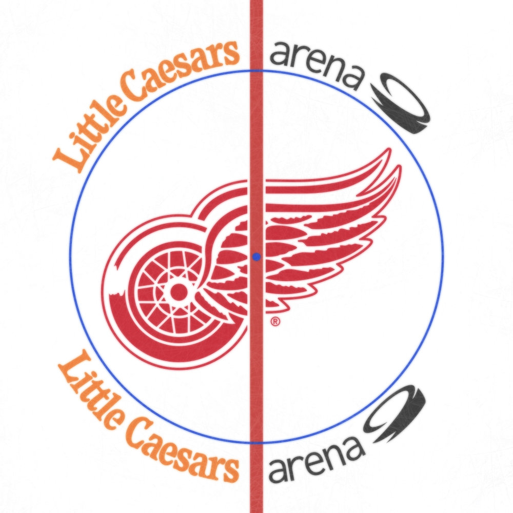 Detroit Red Wings 2025 Practice Rink Center Ice and Rink Layout ...