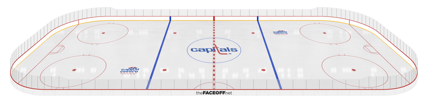 Washington Capitals 1988 Center Ice and Rink Layout | TheFaceoff.net