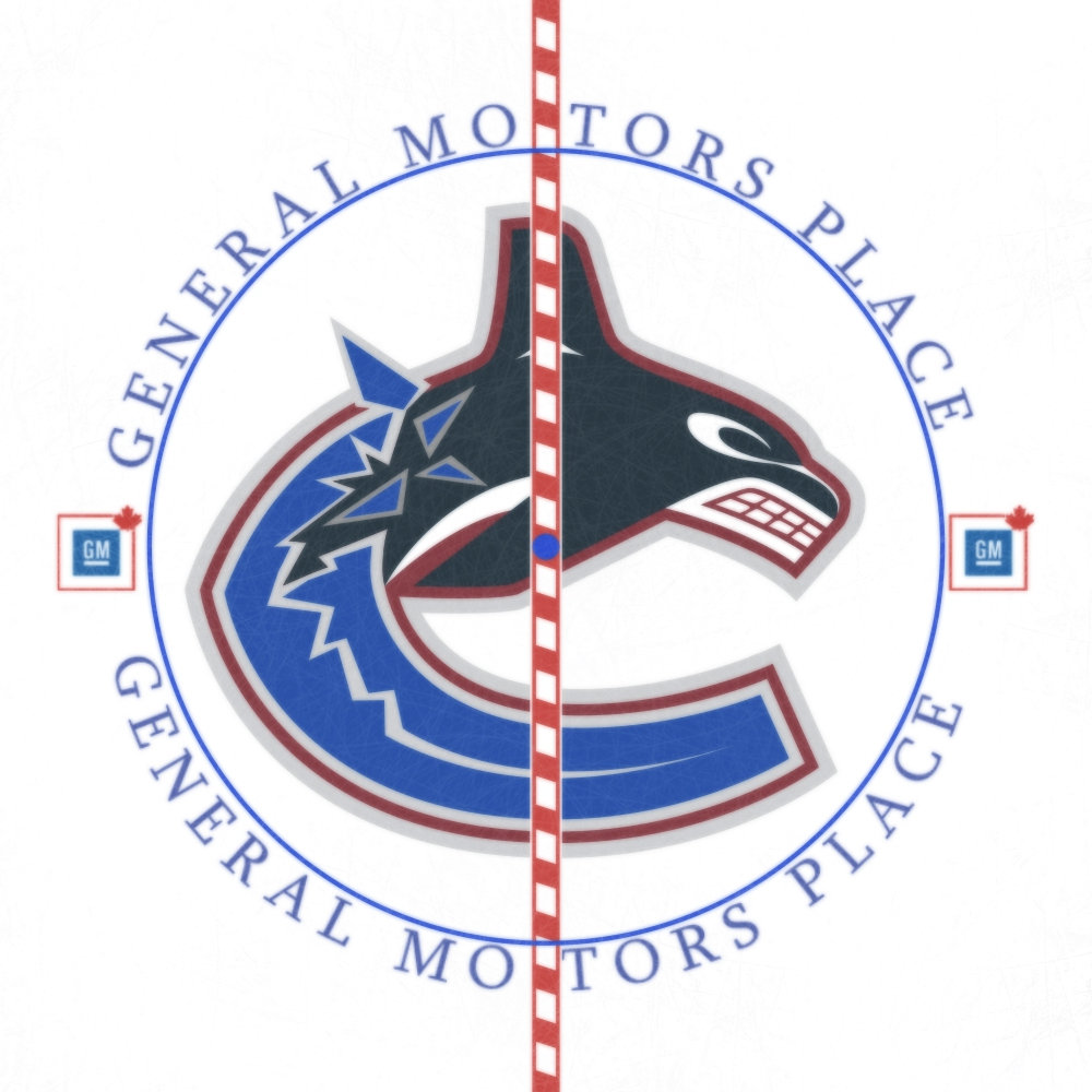 Vancouver Canucks 2000 Center Ice and Rink Layout | TheFaceoff.net