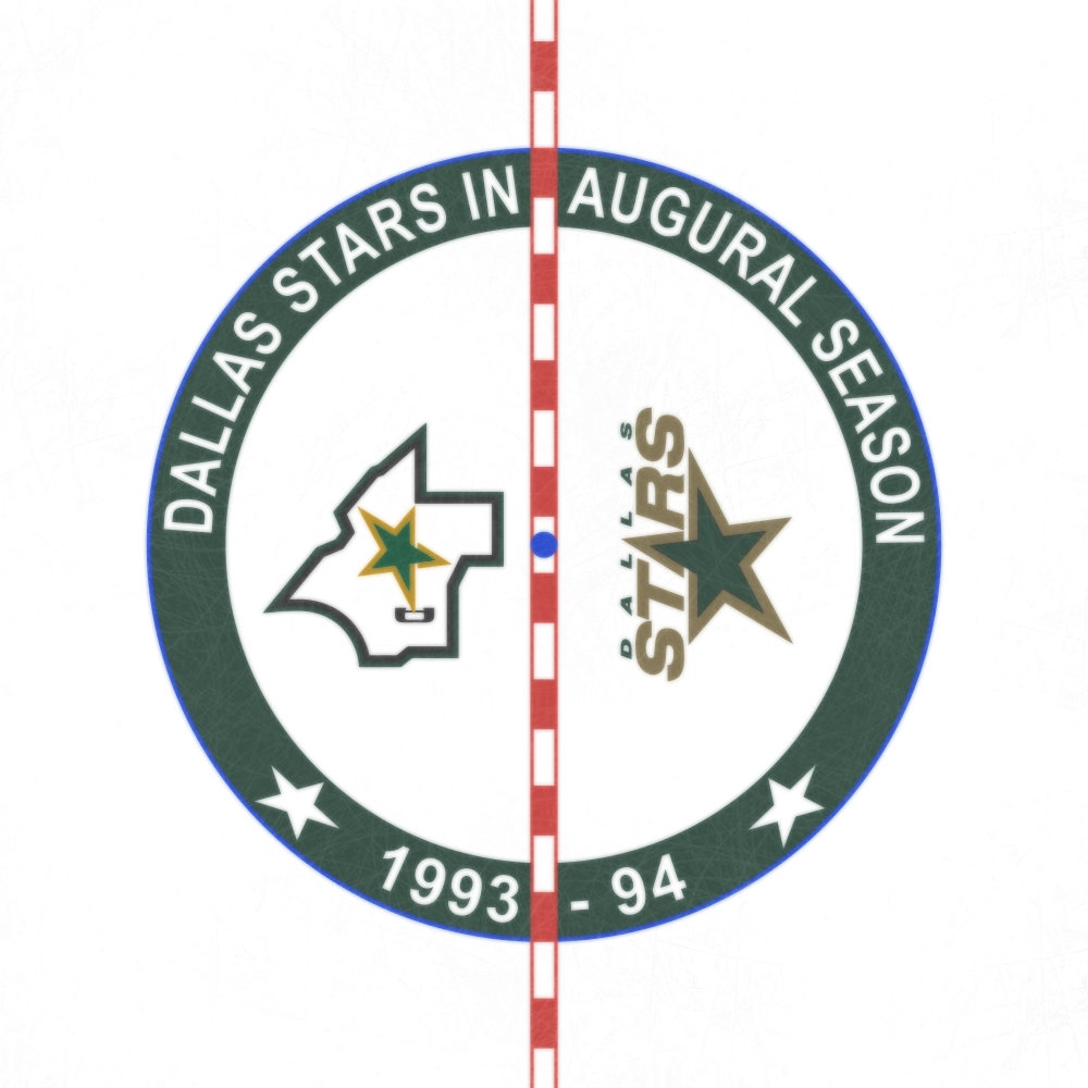 Dallas Stars 1994 Center Ice and Rink Layout | TheFaceoff.net