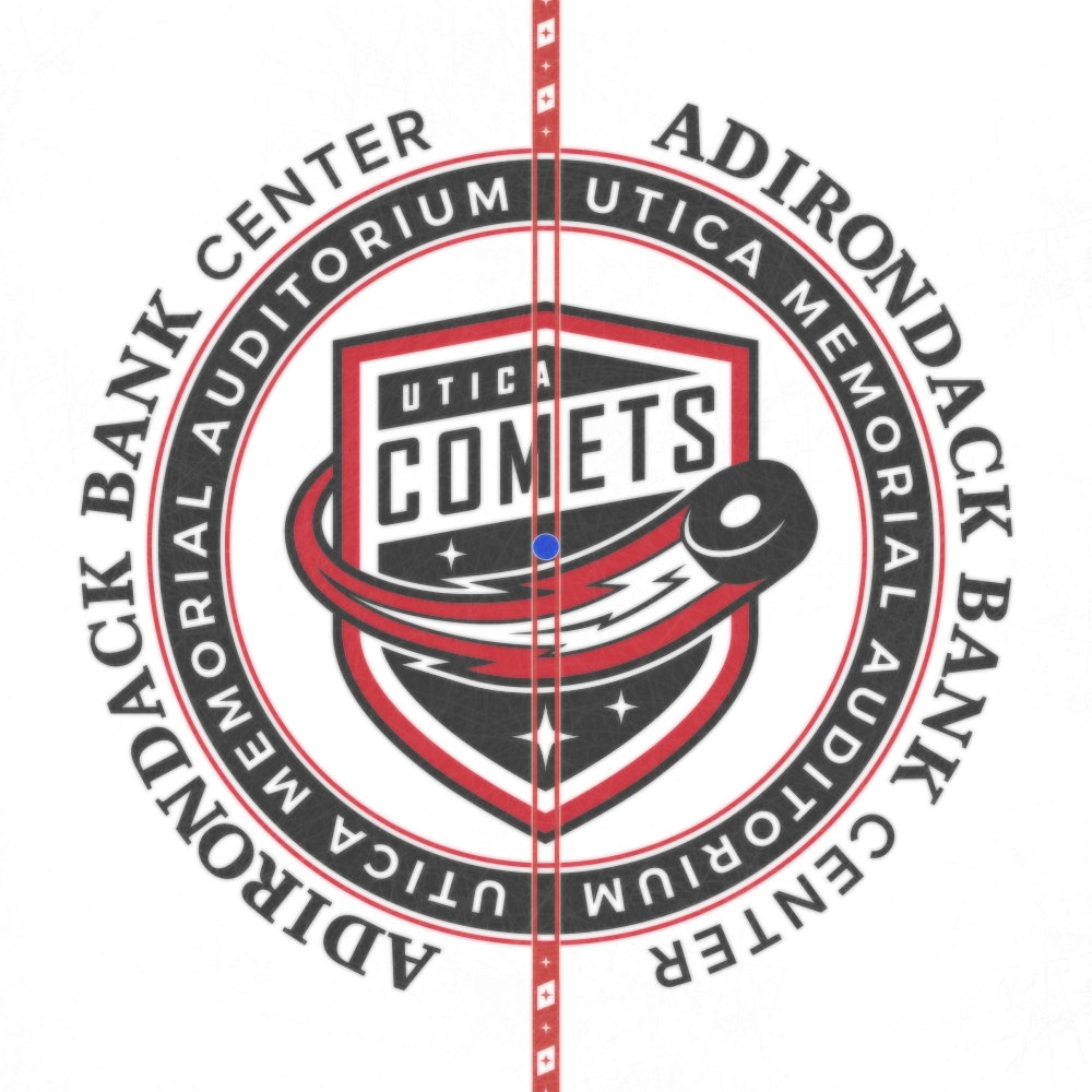Utica Comets 2025 Center Ice and Rink Layout | TheFaceoff.net