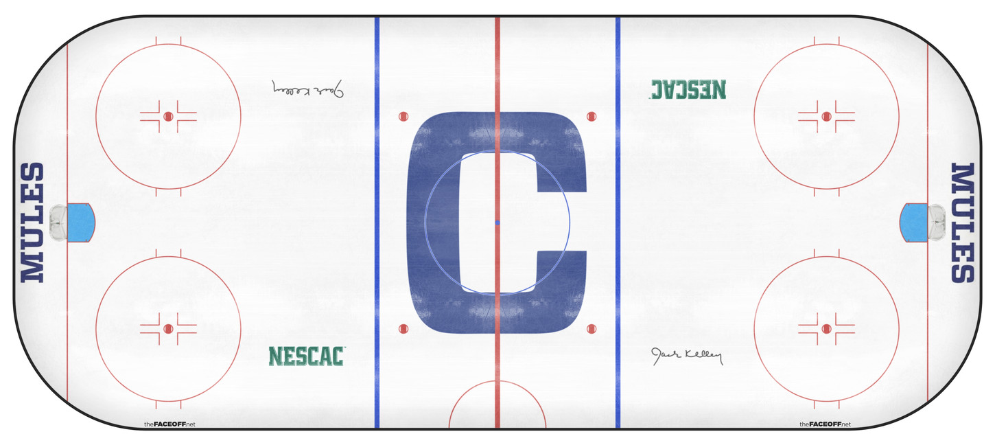 Colby Mules 2024 Center Ice and Rink Layout | TheFaceoff.net