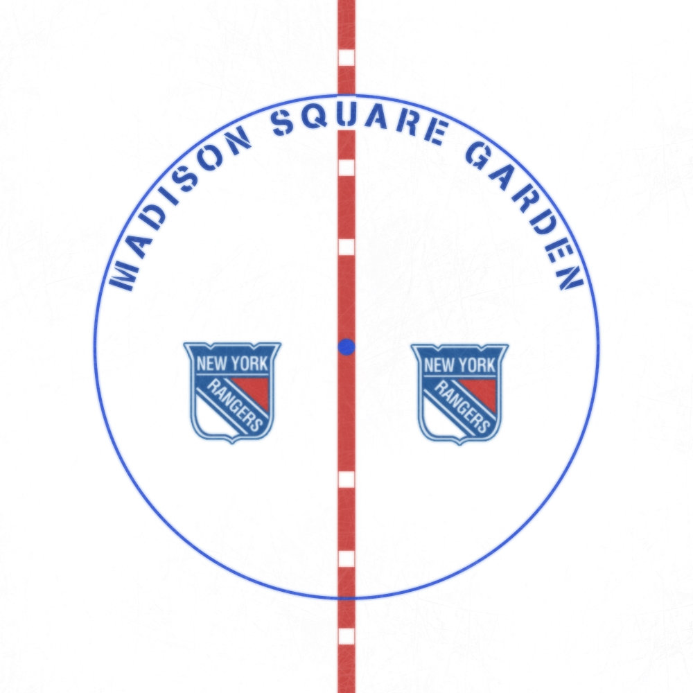 New York Rangers 1990 Center Ice and Rink Layout | TheFaceoff.net