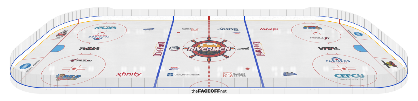 Peoria Rivermen 2019 Center Ice and Rink Layout | TheFaceoff.net