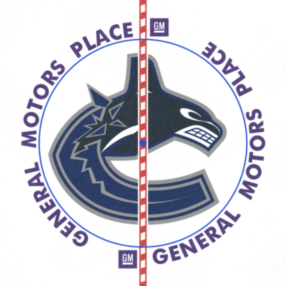 Vancouver Canucks 2010 Center Ice and Rink Layout | TheFaceoff.net