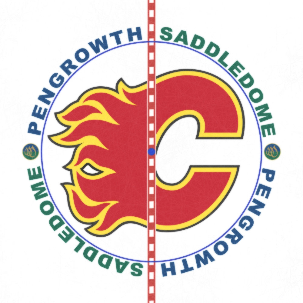 Calgary Flames 1997 Center Ice and Rink Layout | TheFaceoff.net