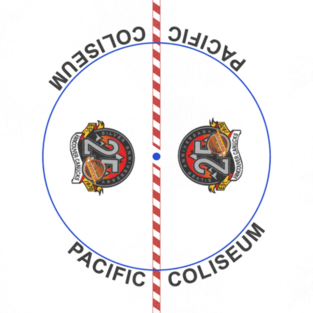 Vancouver Canucks 1995 Center Ice and Rink Layout | TheFaceoff.net