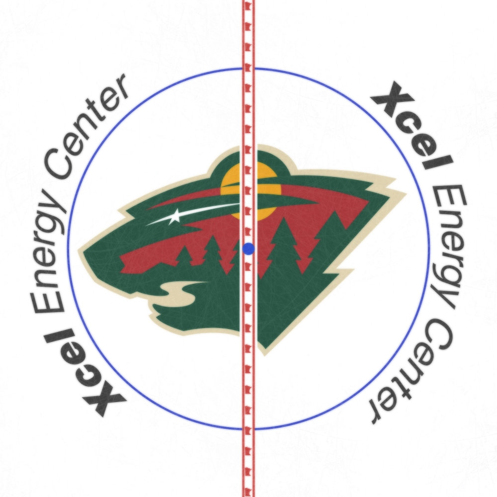 Minnesota Wild 2023 Playoffs Center Ice and Rink Layout | TheFaceoff.net
