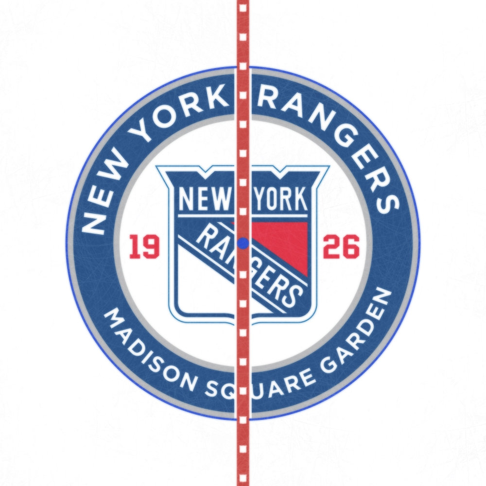 New York Rangers 2024 Center Ice and Rink Layout | TheFaceoff.net