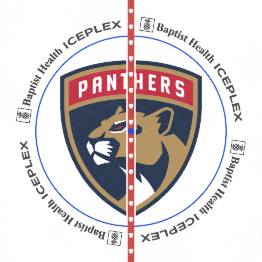 Florida Panthers 2024 Practice Rink Center Ice and Rink Layout ...