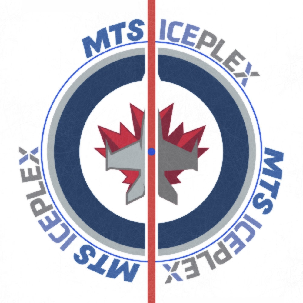 Winnipeg Jets 2012 Practice Rink Center Ice and Rink Layout ...