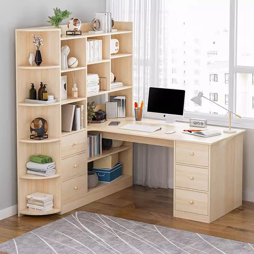 Stunning Corner Desk With Bookcase Images