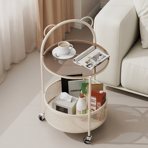 EDB036 - Movable Round Side Table with Wheels | Pro Lite All Toronto