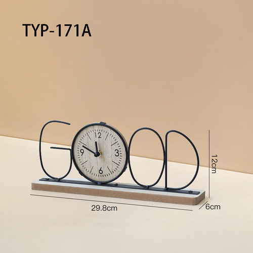 TYP-171 - Minimalist Creative Iron Art Letter Clock – Entryway, and ...