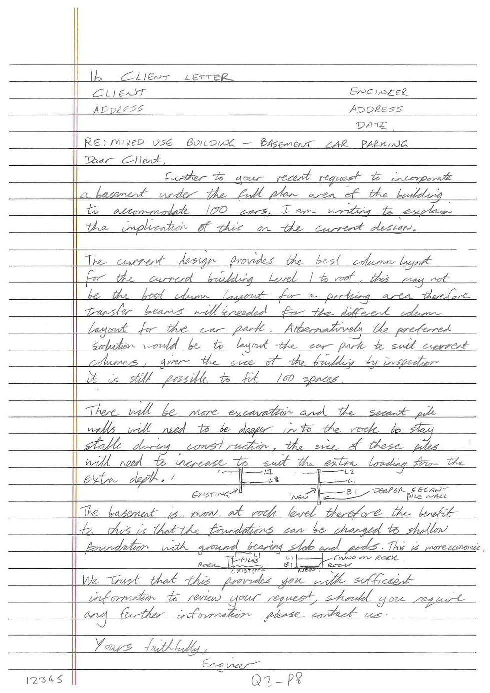 IStructE Exam Worked Example January 2019 Q2