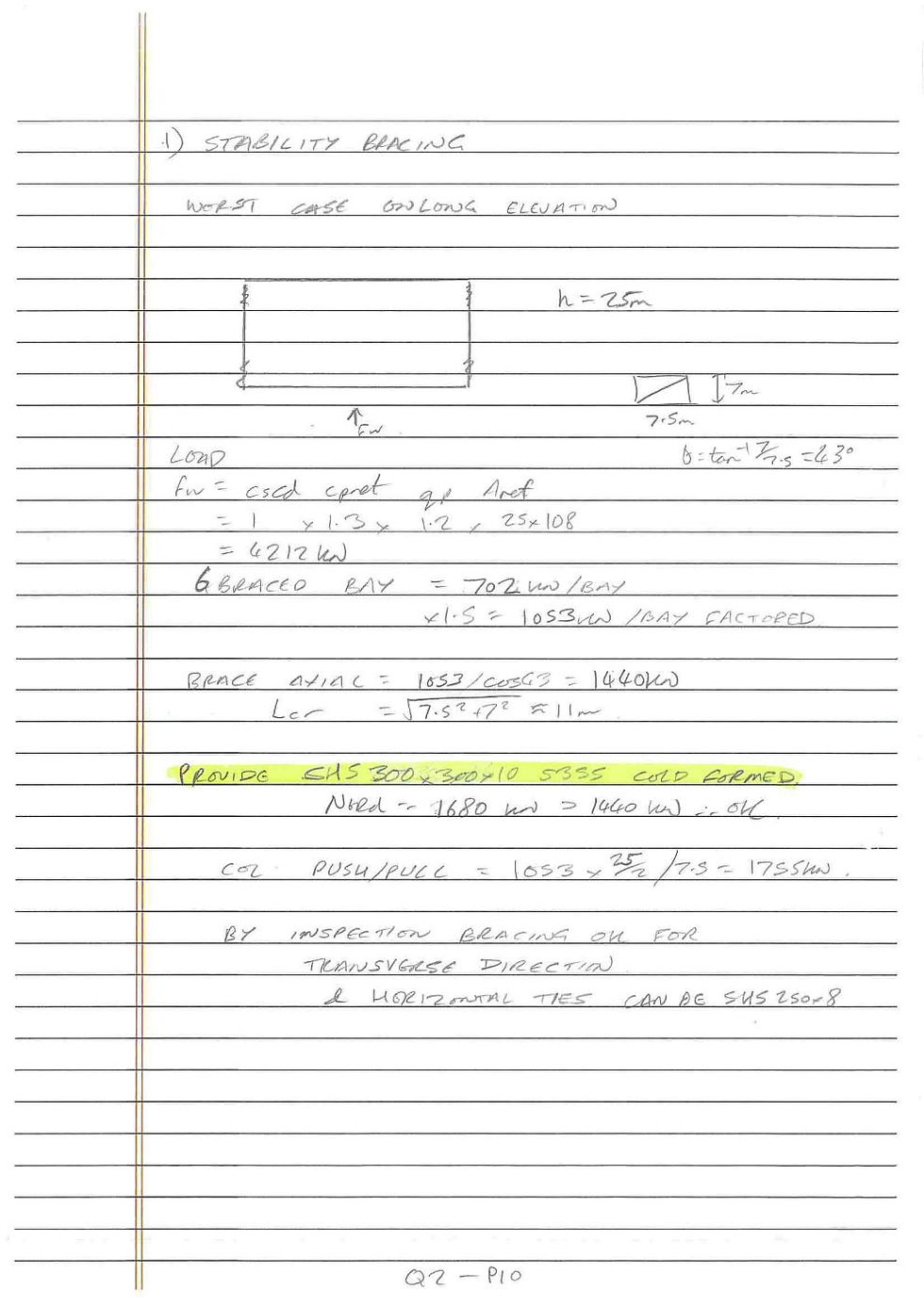IStructE Exam Worked Example July 2019 Q1