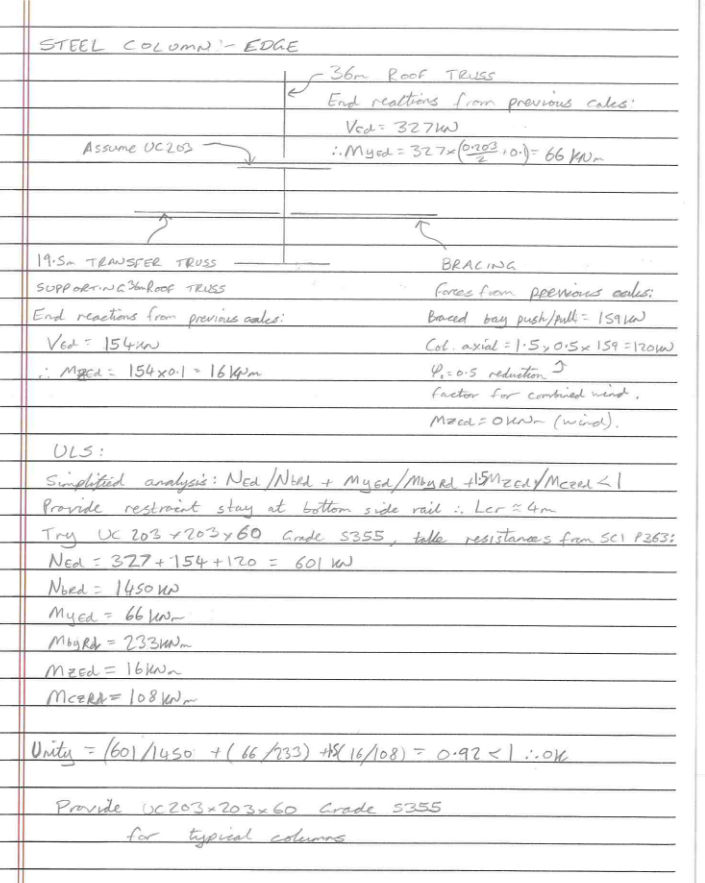 Quick steel column design for the IStructE exam | EngineeringWorkspace