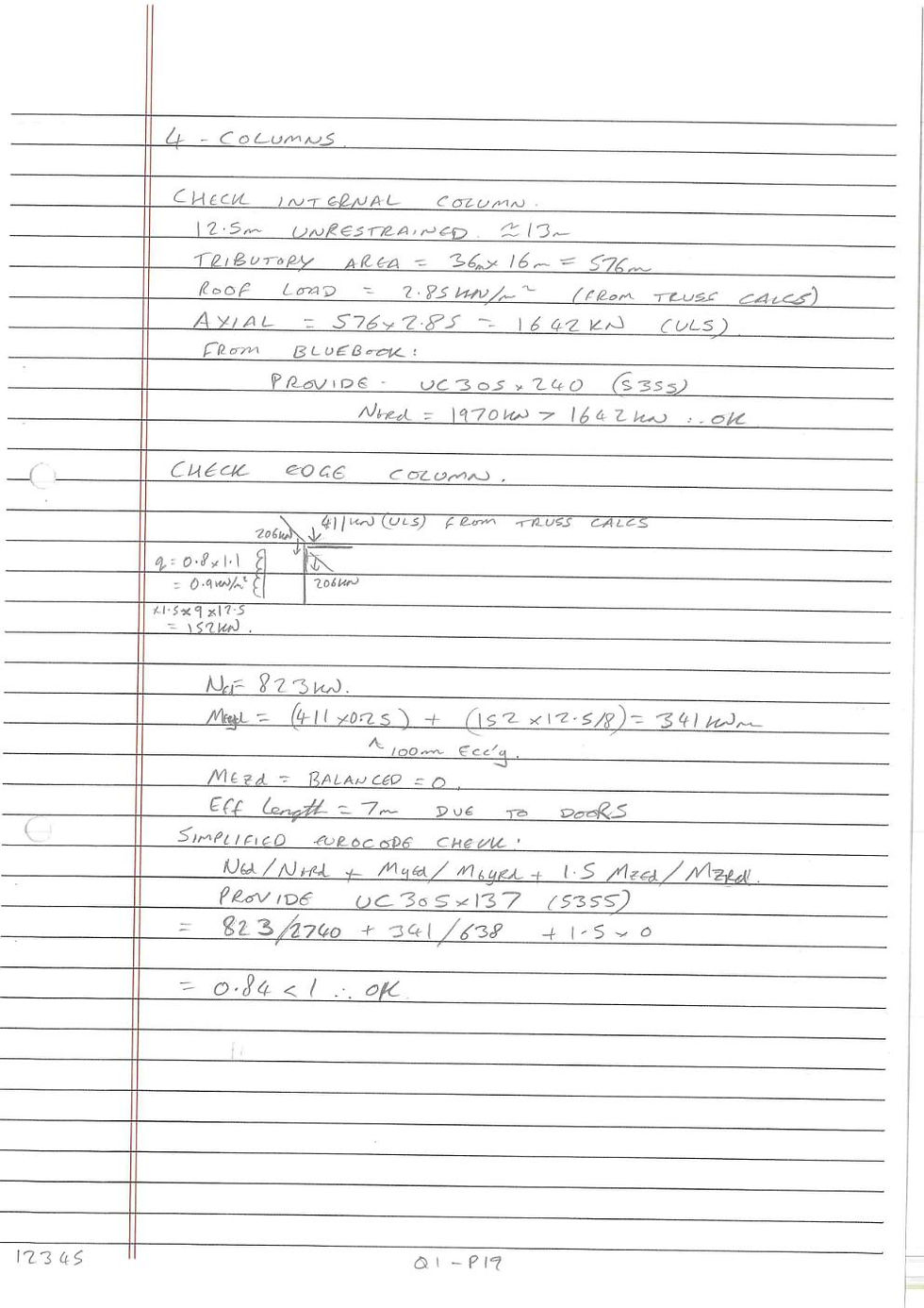 IStructE Exam Worked Example January 2017 Q1