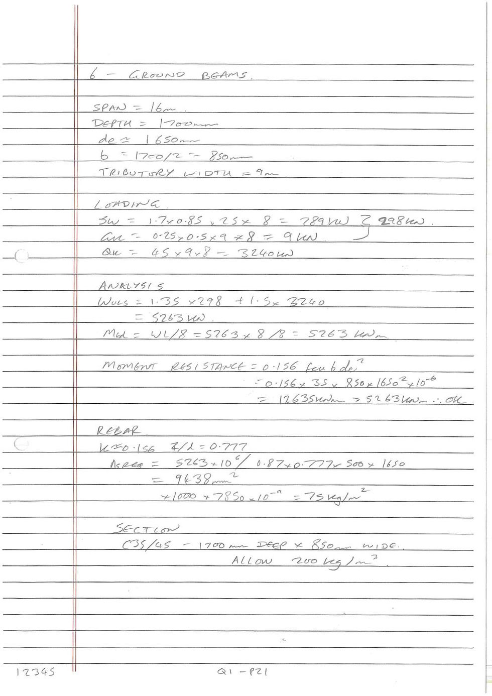 IStructE Exam Worked Example January 2017 Q1