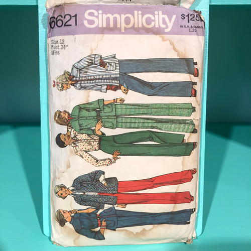 Simplicity #6621 Three Piece Suit Sewing Pattern | Wheel&House
