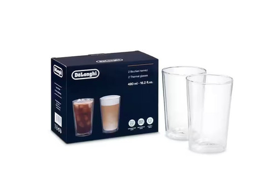 Delonghi DLSC319 Double Wall Glass Coffee Cups | Kitchen Mate