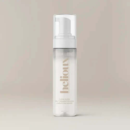 Helioux® Clear Glow Self Tanning Mousse Light | Beautarium