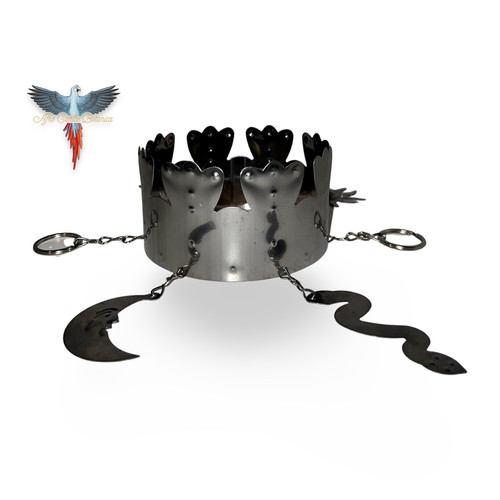 Obatala Crown: Symbolic Metal Adornment for Spiritual Connection