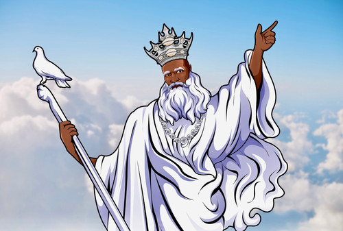 Obatala Digital Art - Majestic Artwork at Afro Caribe Botanica
