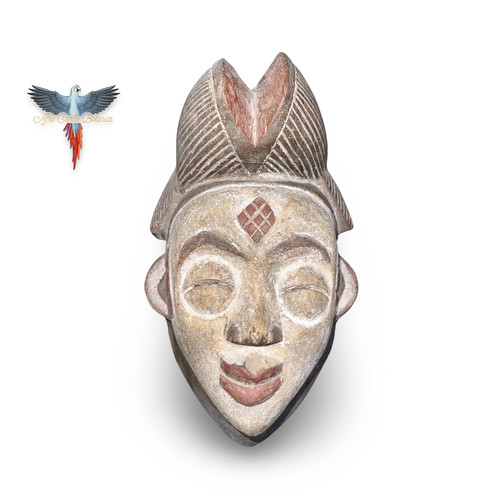 Elegant Punu Mask - Ancestral Beauty & Grace | Afro Caribe Botanica
