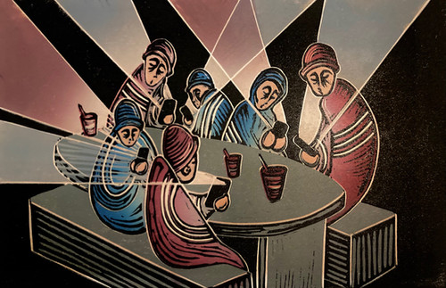 Social gathering (LARGE PRINT) | Ant savage art