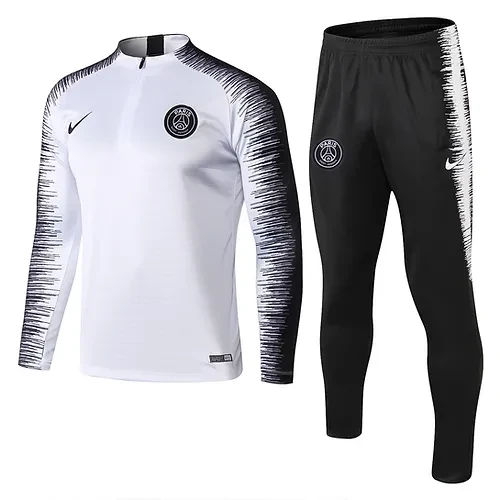 PSG White Black Pattern 1/4 Zip | Kickkudos