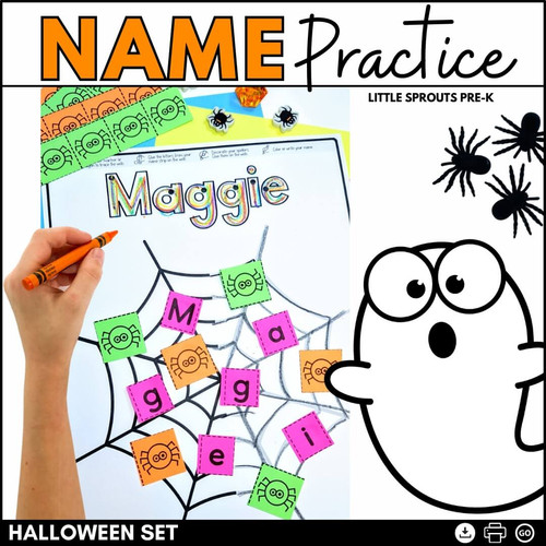 Halloween Name Craft, Halloween Name Practice, Fun Halloween Name ...