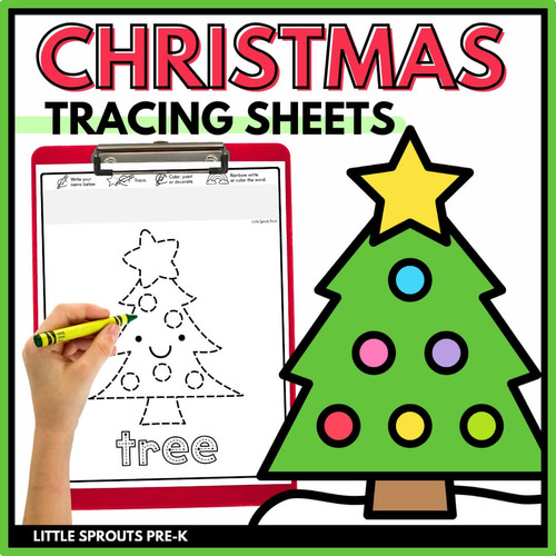 Christmas Tracing Worksheets, Fun Fine Motor Christmas Tracing Sheets ...
