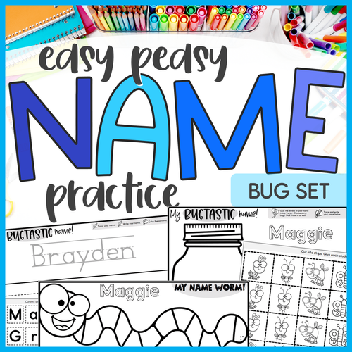 Easy Peasy Name Practice BUGS | Little Sprouts Pre-K