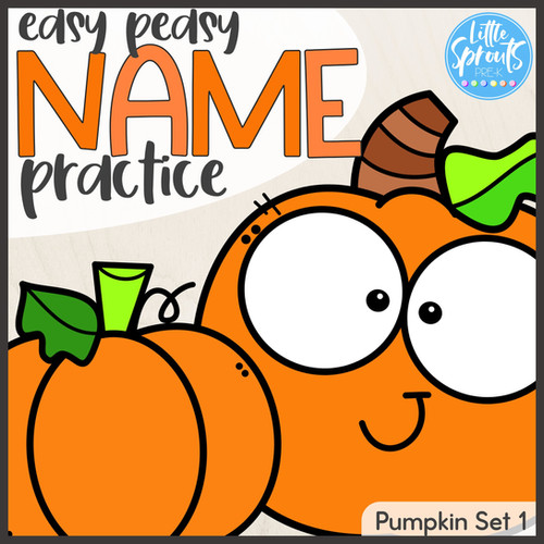 Easy Peasy Name Practice PUMPKIN SET 1 | Little Sprouts Pre-K