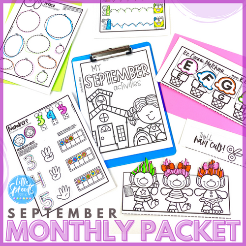 Pre-K Monthly Learning Packet Ready to Go Activities September | Little ...