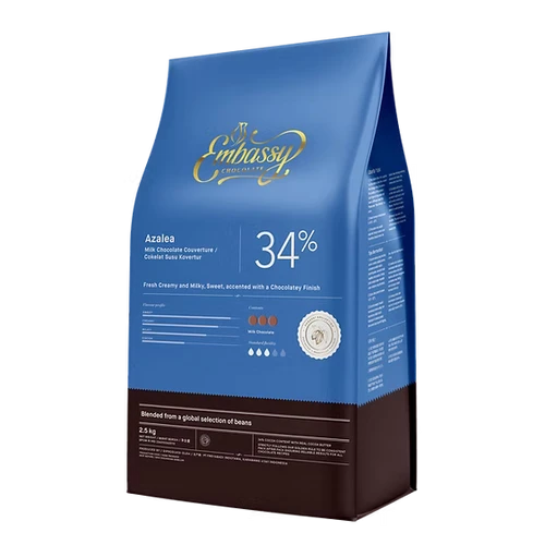 EMBASSY Azalea Milk Couverture Chocolate 34% (4 x 2.5kg) | Doea Dwipa ...