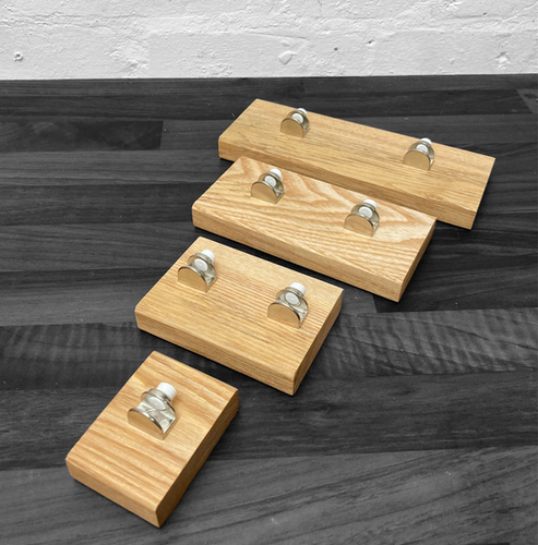 Clamp stands made from Olive ash for displaying glass art | BooStarWood