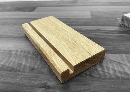 Glass display stands made from Oak Front Grooved | BooStarWood