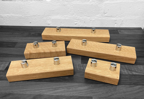 Deluxe Oak Clamp style display stands for glass fusion 3cm high ...