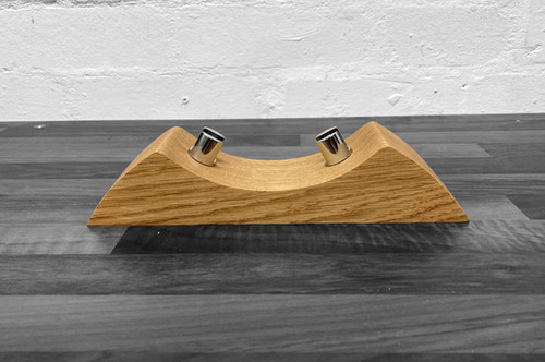 Curvy Circular 200mm dia stand holder Oak Clamp style display stands ...