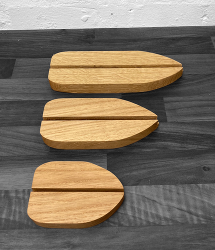 Grooved Ship styled oak clamp stands | BooStarWood