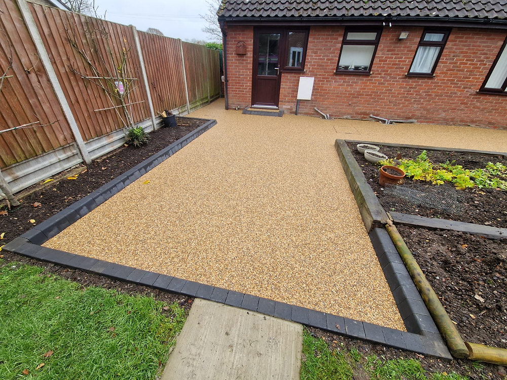 A new resin patio area