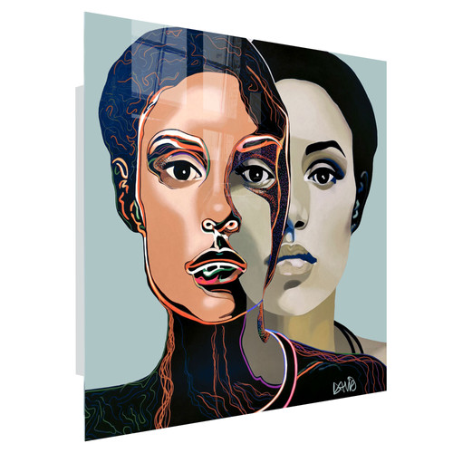 Reproduction colorisée du tableau "Hermès" 100x100 cm | Caroline David ART